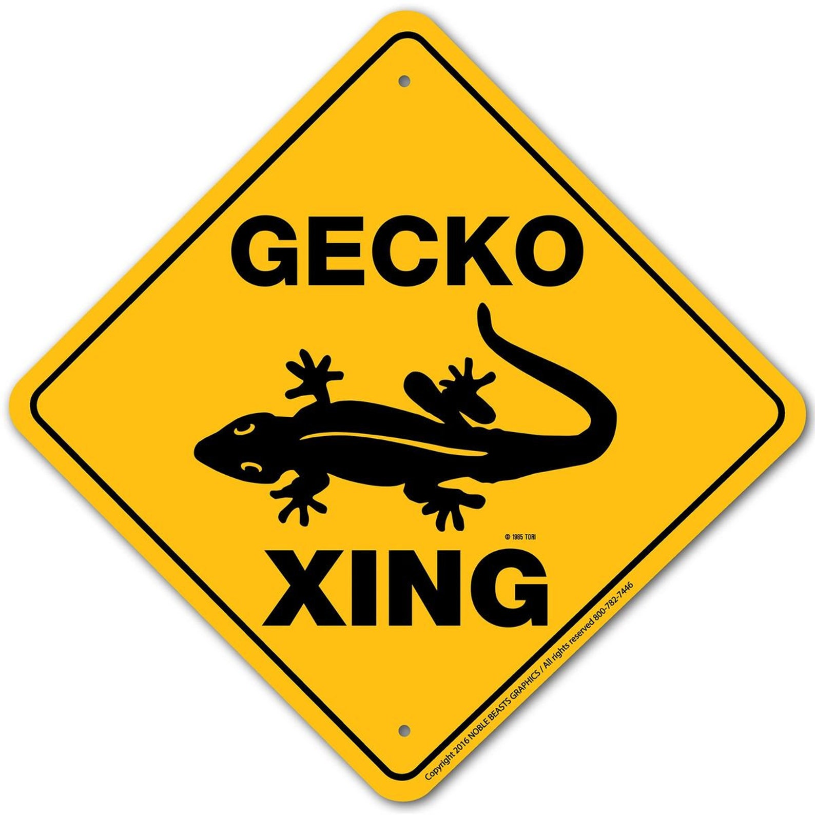 Gecko Xing Sign Aluminum 12 in X 12 in 20992 - Etsy