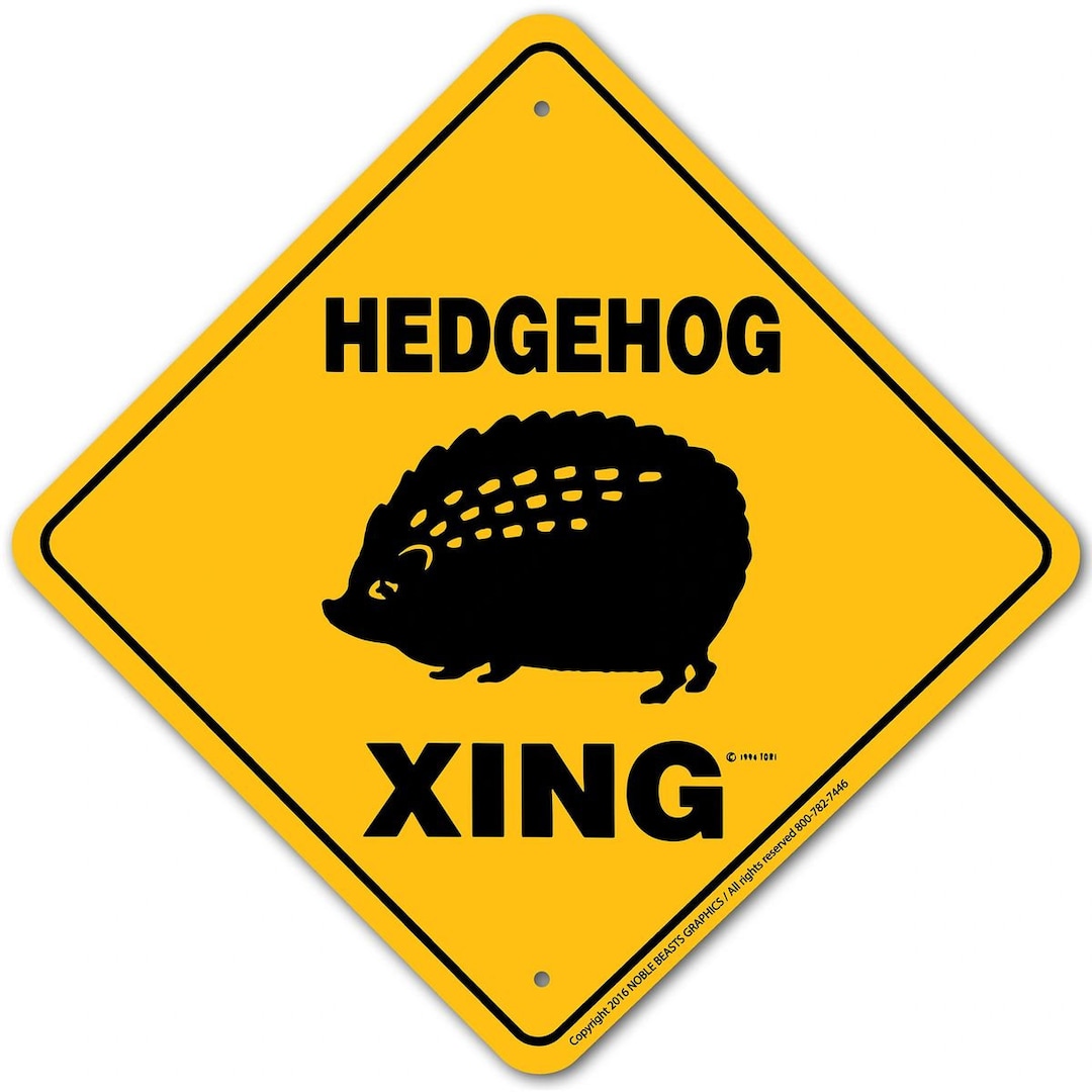 Hedgehog Xing Sign Aluminum 12 in X 12 in #20803 - Etsy