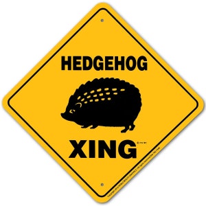 Hedgehog Xing Sign Aluminum 12 in X 12 in #20803 - Etsy