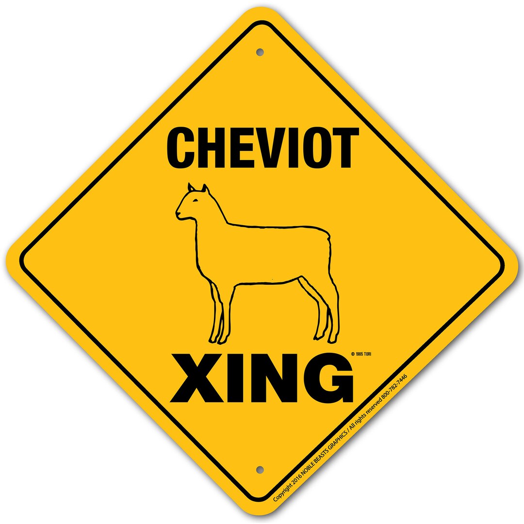 Cheviot Xing Sign Aluminum 12 in X 12 in #20928 - Etsy