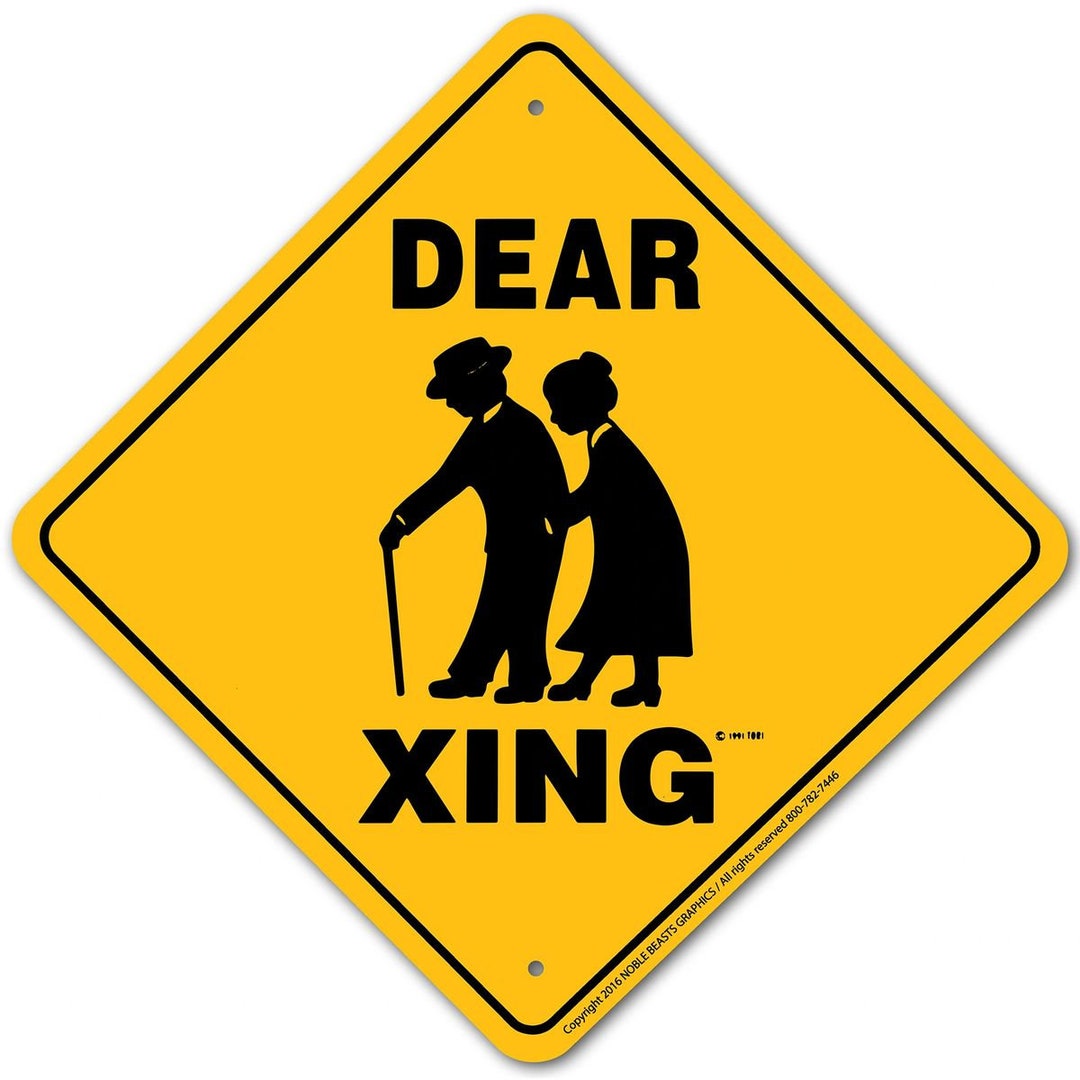 Dear Xing Sign Aluminum 12 in X 12 in #20703 - Etsy