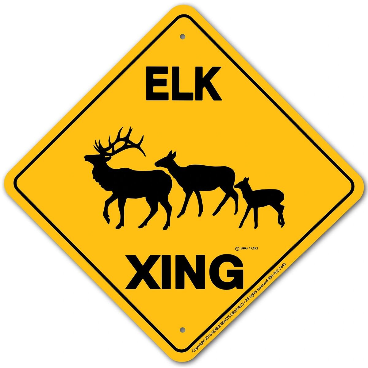 Elk Xing Sign Aluminum 12 in X 12 in 20616 - Etsy