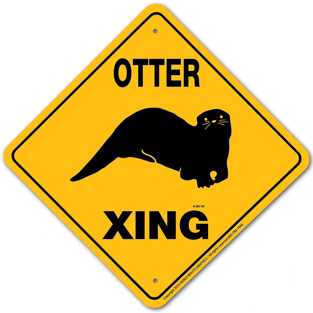 Otter Xing Sign Aluminum 12 in X 12 in #20037 - Etsy