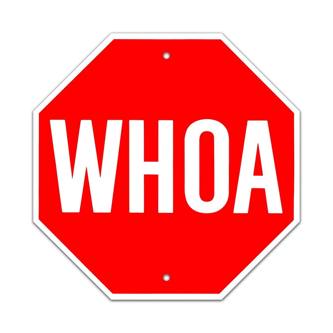 Whoa Sign Aluminum 20385 - Etsy.de