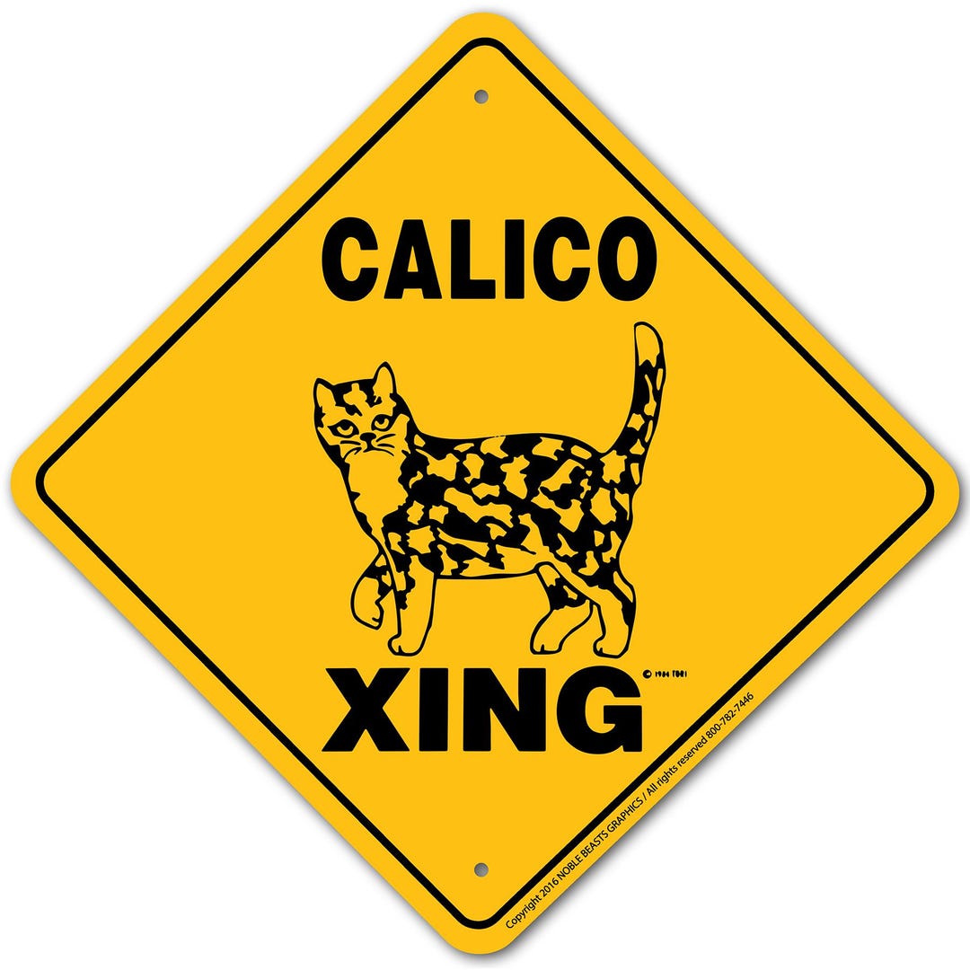 Calico Xing Sign Aluminum 12 in X 12 in #20961 - Etsy