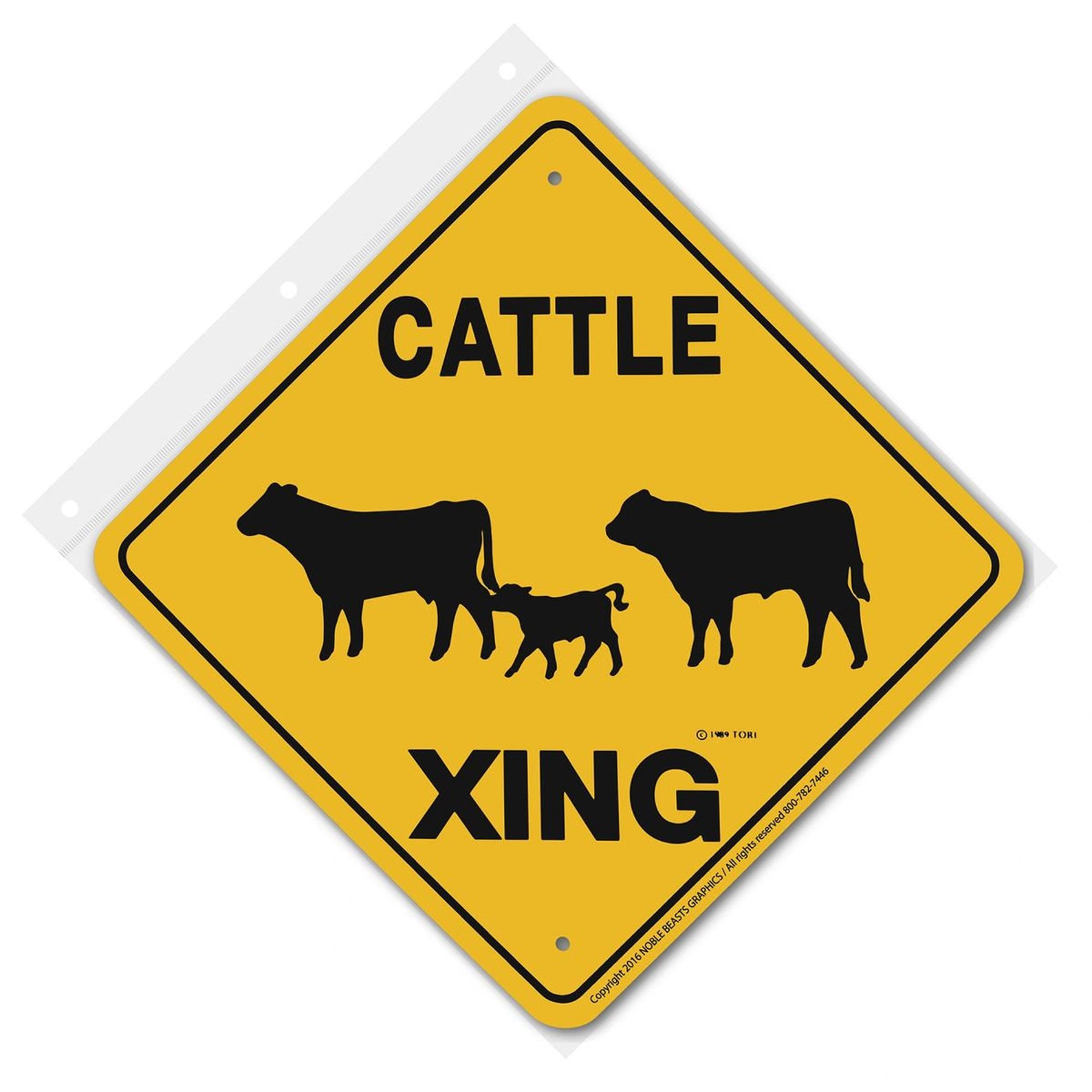 Cattle generic Xing Sign Aluminum 12 in X 12 in 20584 - Etsy