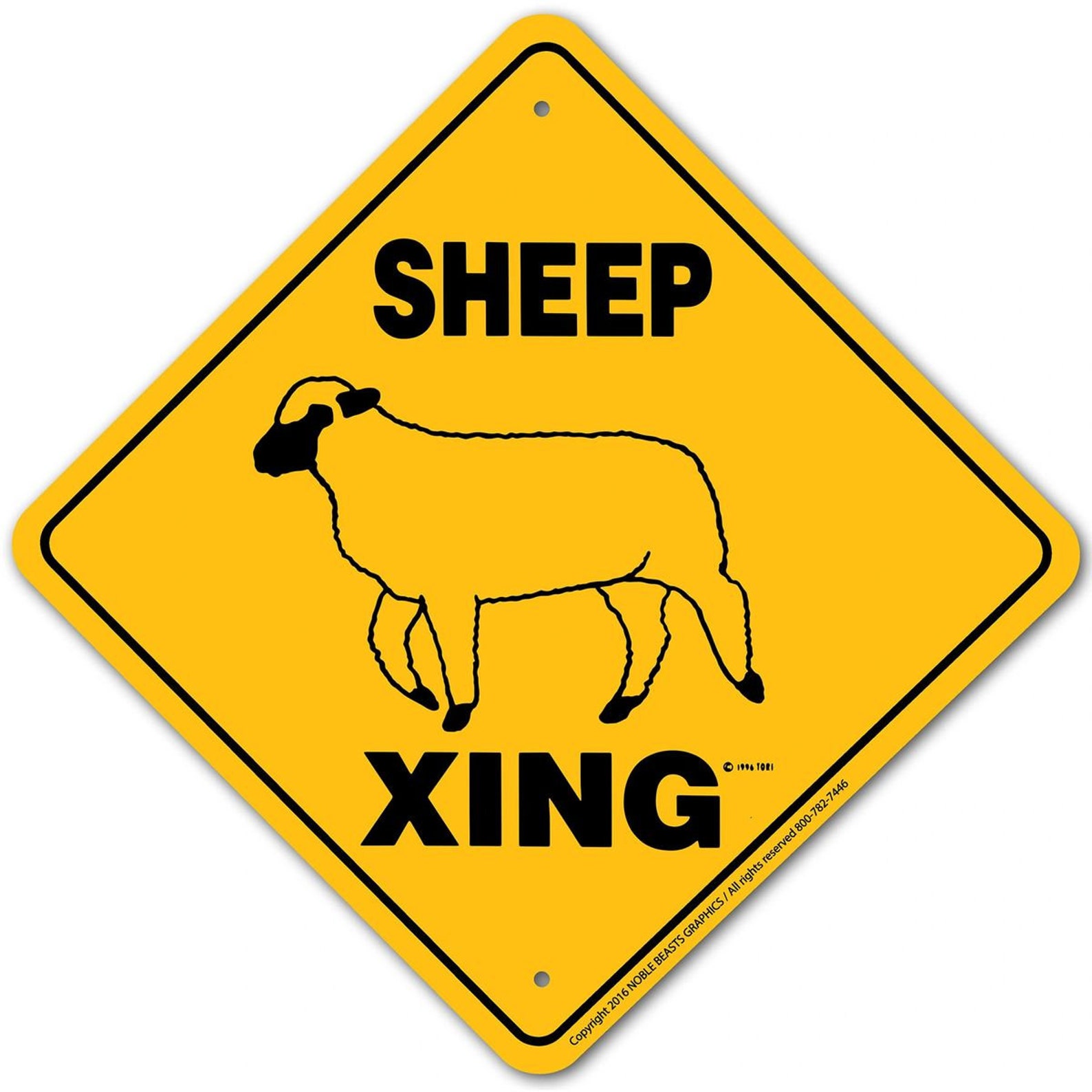 Sheep generic Black Face Xing Sign Aluminum 12 in X 12 in - Etsy