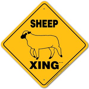 Sheep (generic Black Face) Xing Sign Aluminum 12 in X 12 in #20762 - Etsy