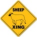 Sheep generic Black Face Xing Sign Aluminum 12 in X 12 in - Etsy