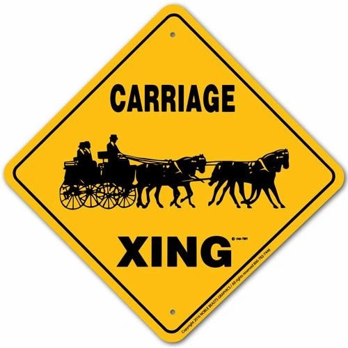 Carriage 4 in Hand Xing Sign Aluminum 12 in X 12 in 20677 - Etsy