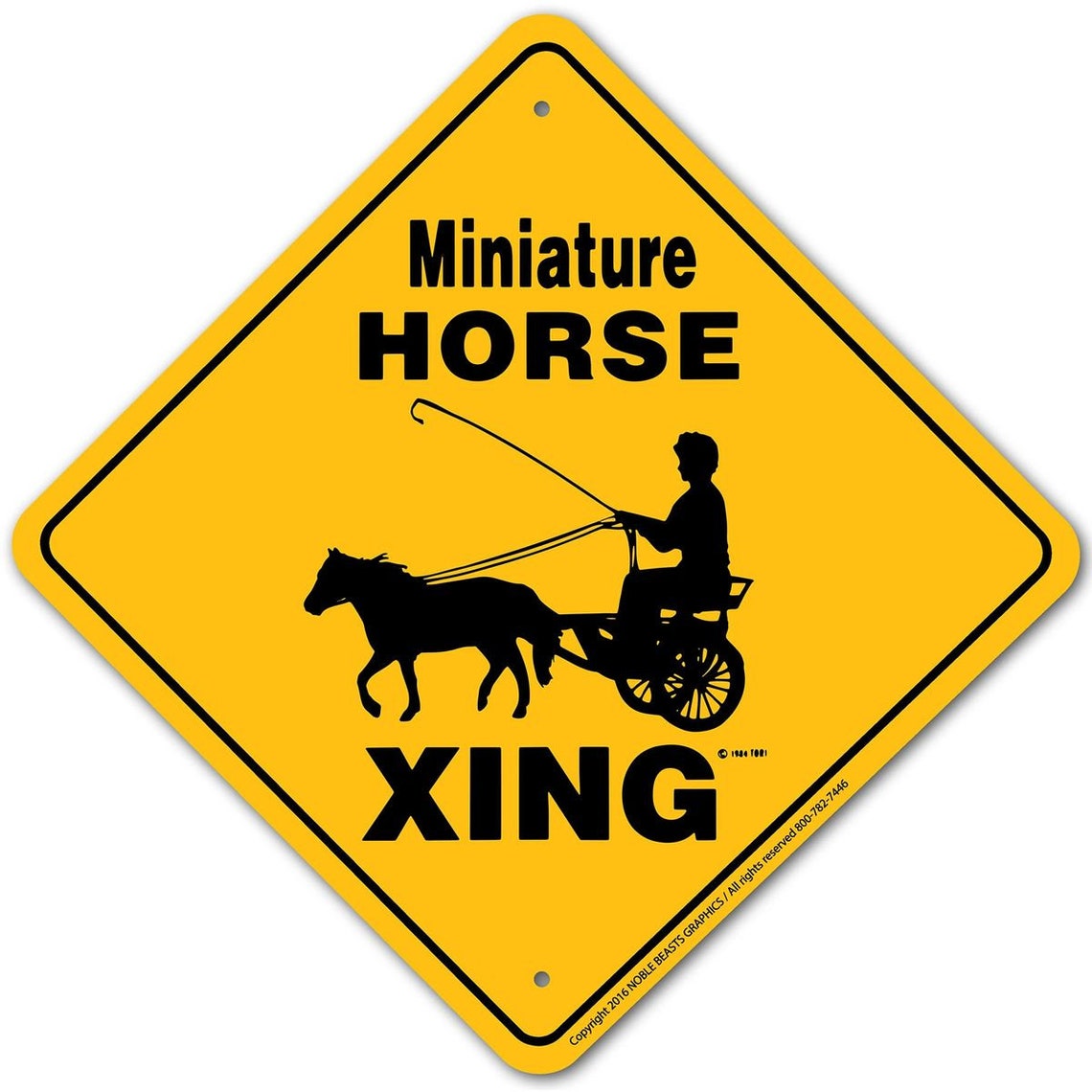 Miniature Horse cart Xing Sign Aluminum 12 in X 12 in 20324 - Etsy