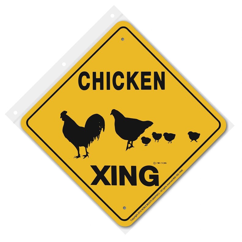 Chicken Xing Sign Aluminum 12 in X 12 in 20348 - Etsy
