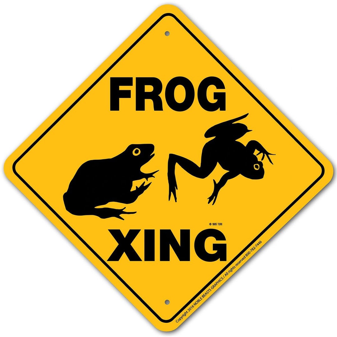 Frog Xing Sign Aluminum 12 in X 12 in #20667 - Etsy