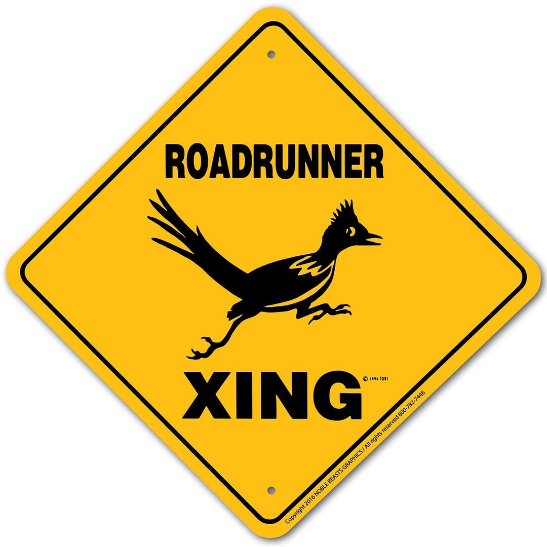 Roadrunner Xing Sign Aluminum 12 in X 12 in #20789 - Etsy