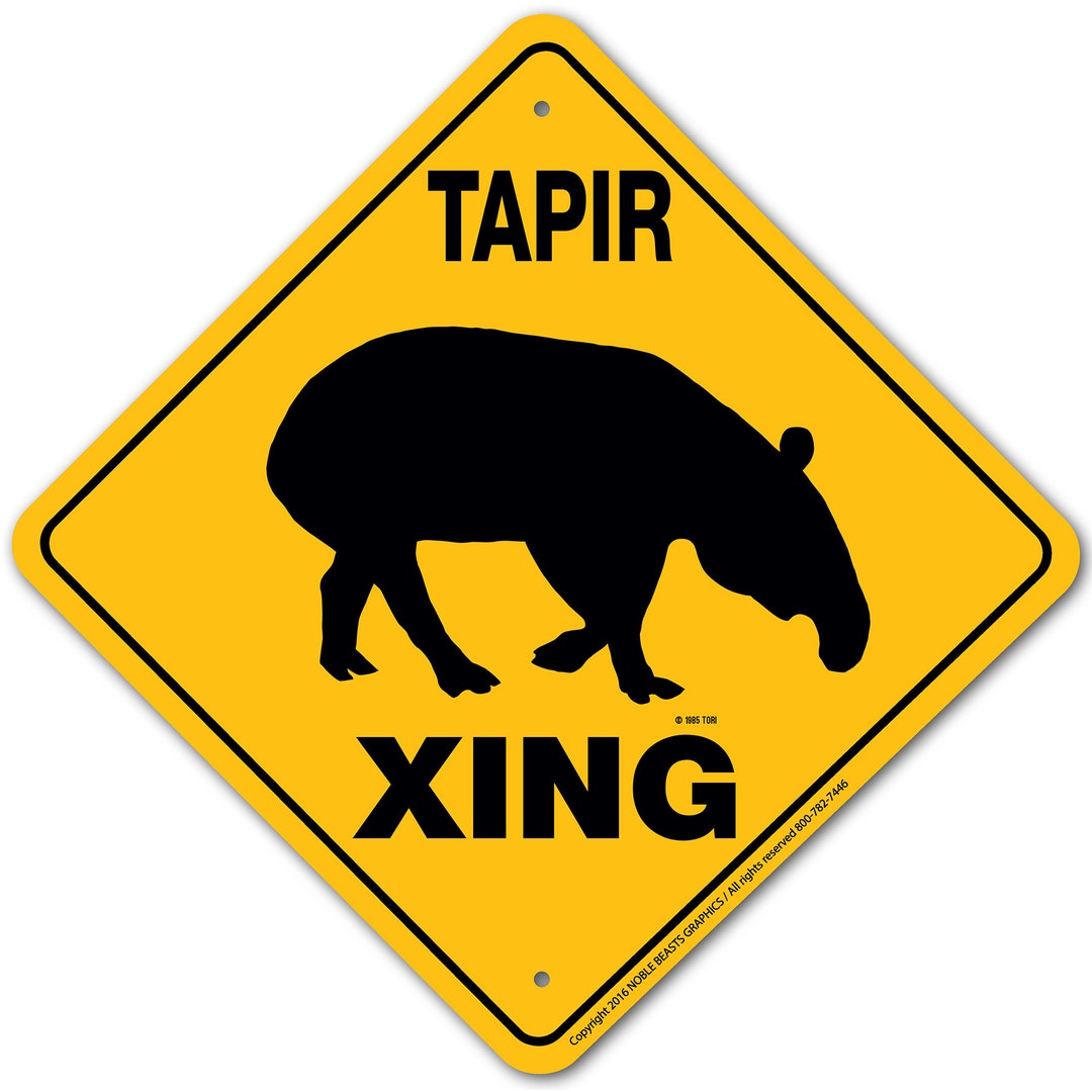Tapir Xing Sign Aluminum 12 in X 12 in #201004 - Etsy