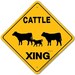 Cattle generic Xing Sign Aluminum 12 in X 12 in 20584 - Etsy