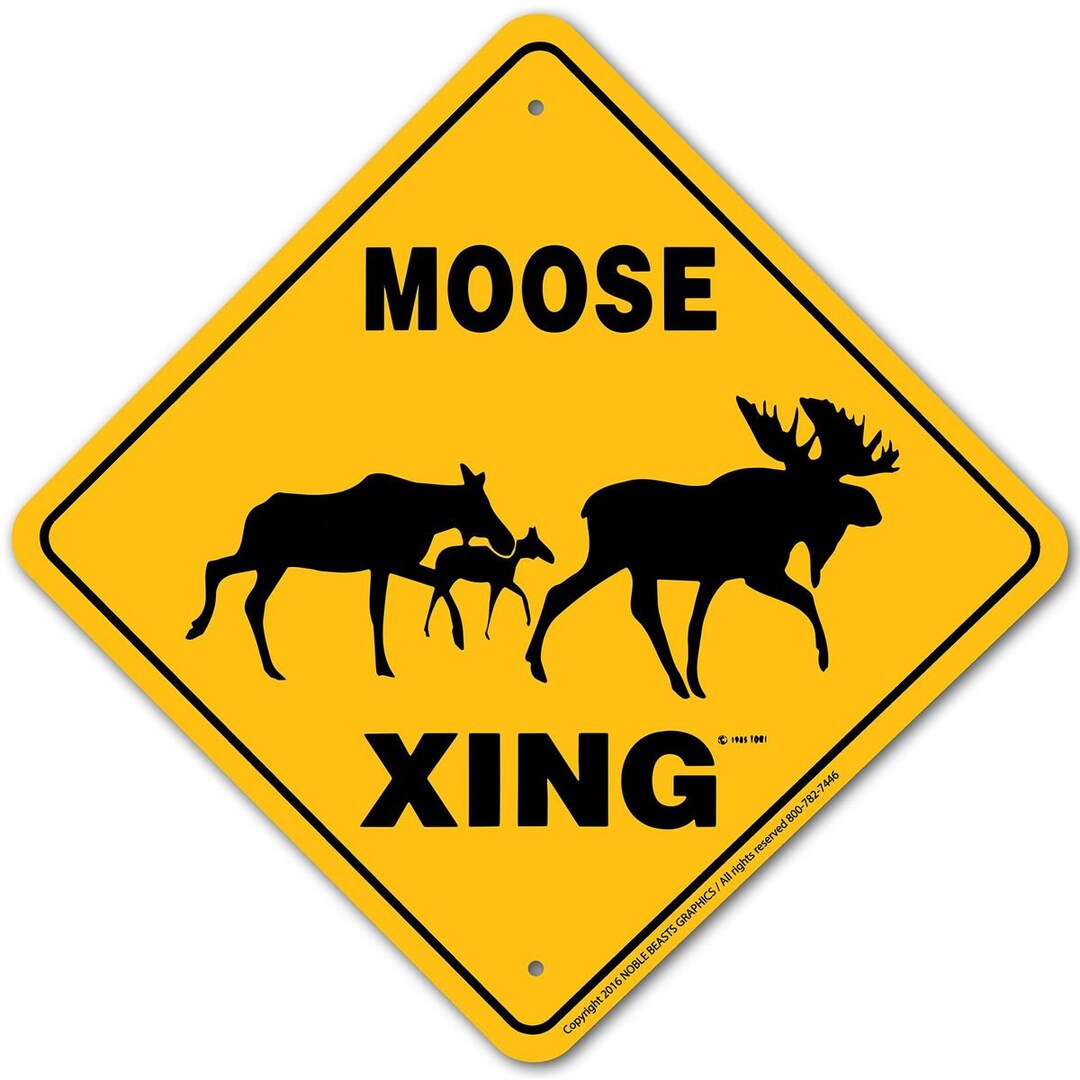 Moose Xing Sign Aluminum 12 in X 12 in #20366 - Etsy