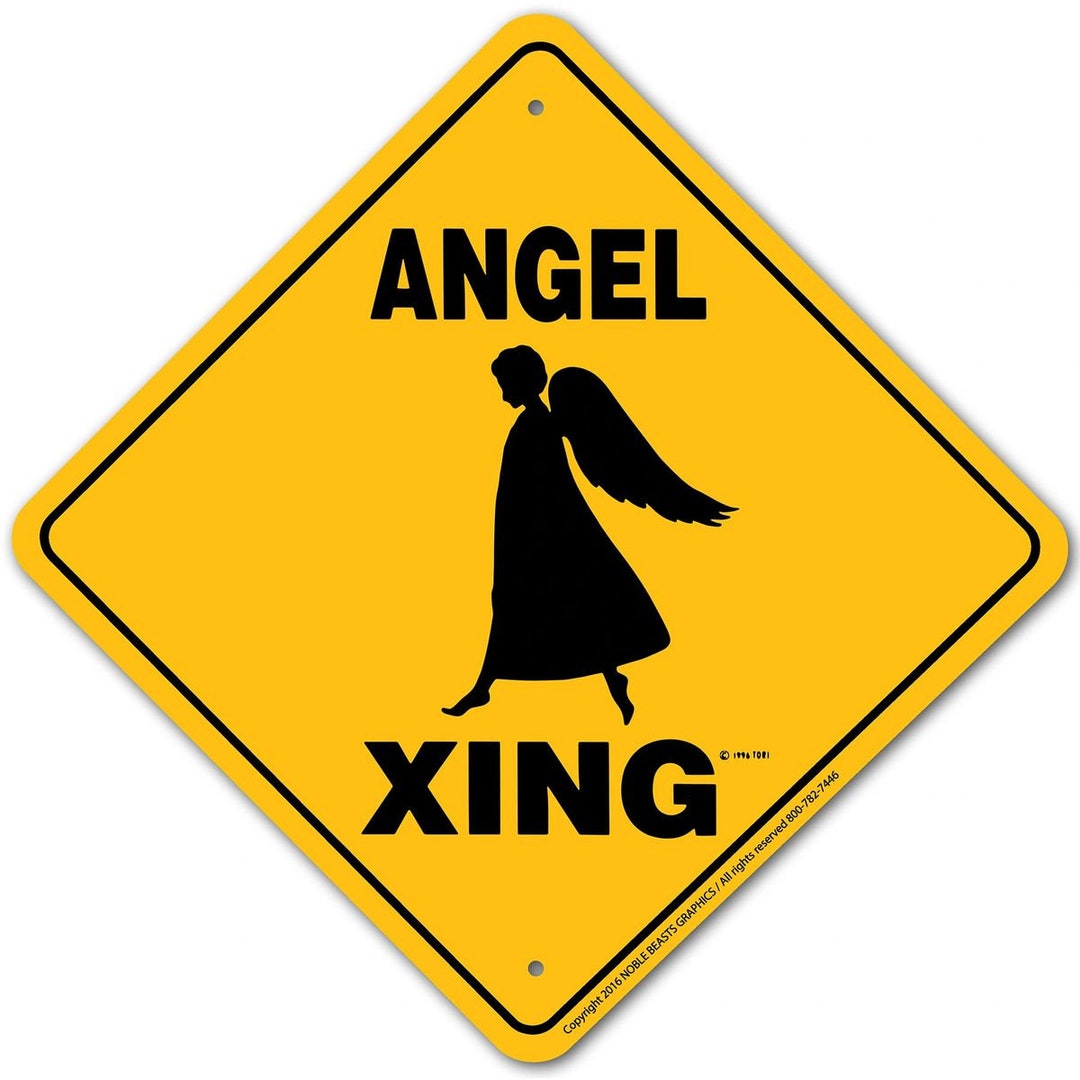 Angel Xing Sign Aluminum 12 in X 12 in #20895 - Etsy