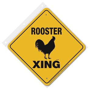 Rooster Xing Sign Aluminum 12 in X 12 in #20048 - Etsy