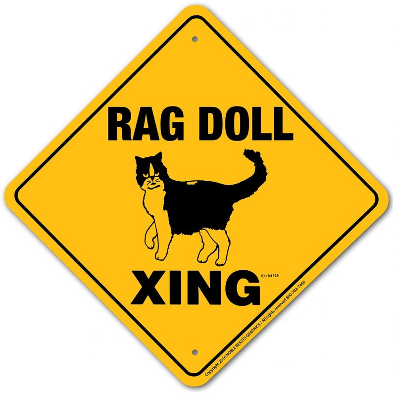 Rag Doll Xing Sign Aluminum 12 in X 12 in 20014 - Etsy