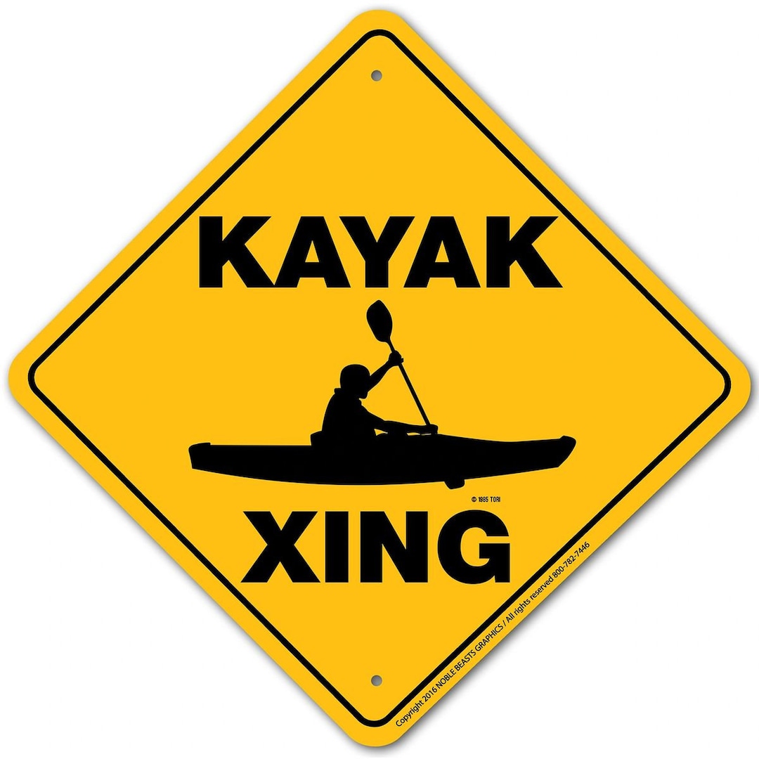Kayak Xing Sign Aluminum 12" X 12" #203KA - Etsy