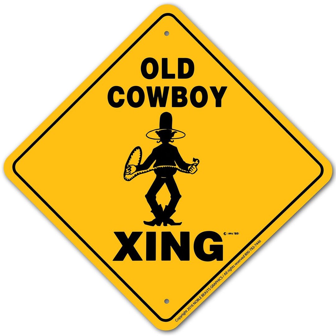 Old Cowboy Xing Sign Aluminum 12 in X 12 in #20790 - Etsy