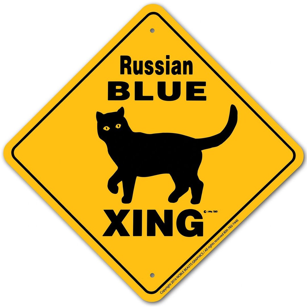 Russian Blue Xing Sign Aluminum 12" X 12" #20917 - Etsy