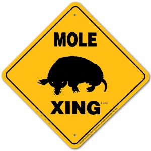 Mole Xing Sign Aluminum 12 in X 12 in #20903 - Etsy