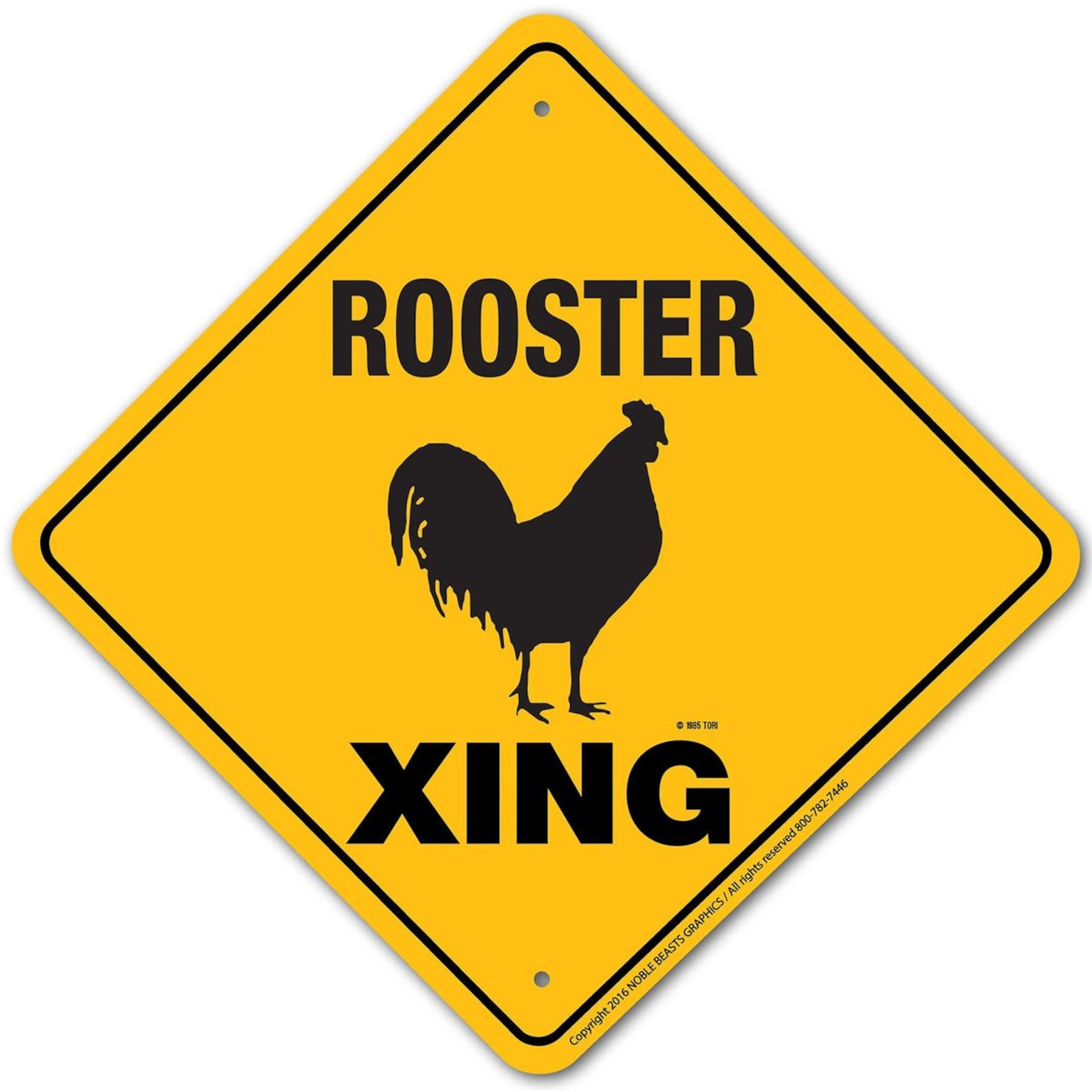 Rooster Xing Sign Aluminum 12 in X 12 in #20048 - Etsy