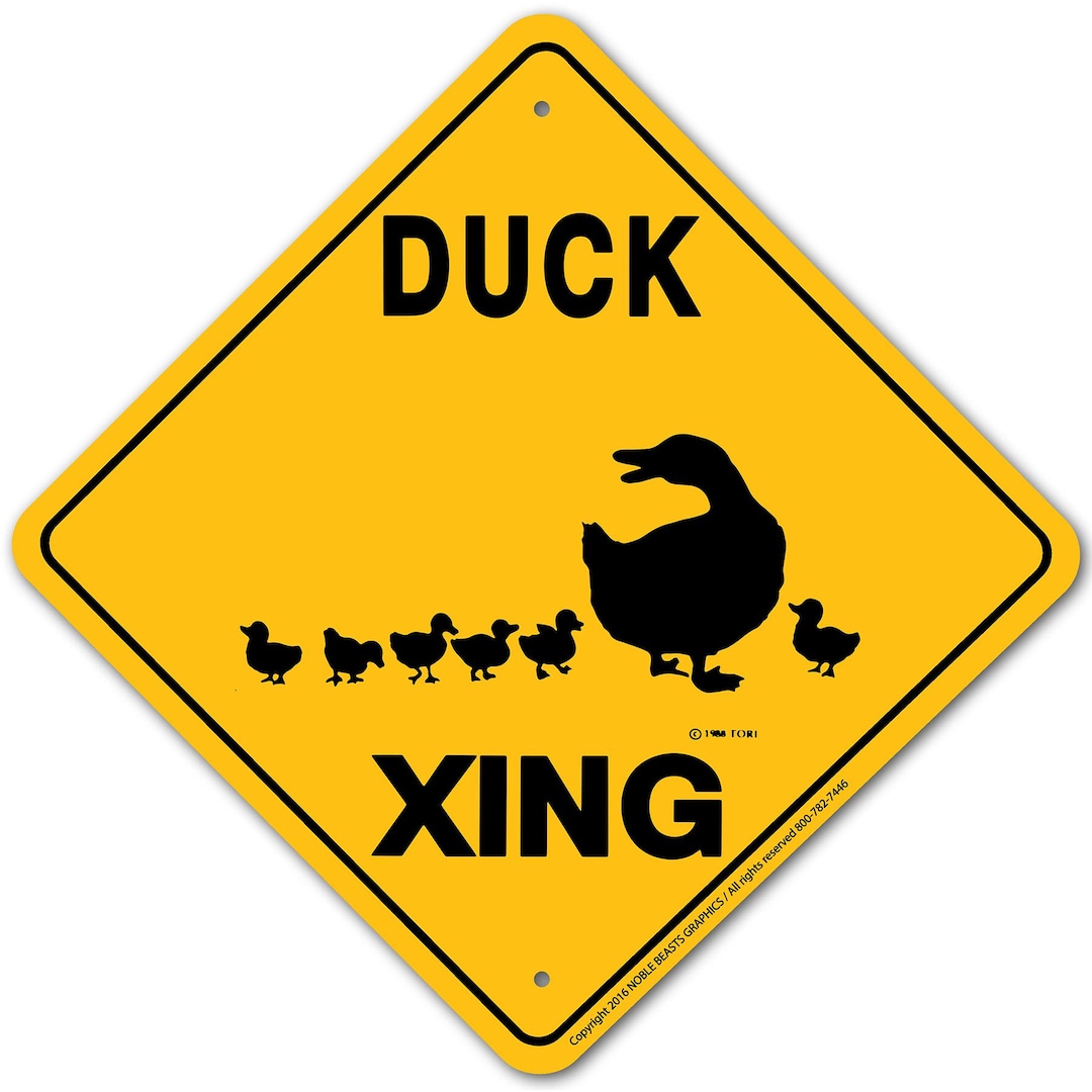 Duck Xing Sign Aluminum 12 in X 12 in #20476 - Etsy