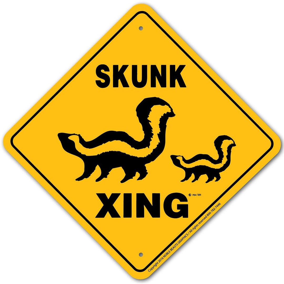 Skunk Xing Sign Aluminum 12 in X 12 in #20743 - Etsy
