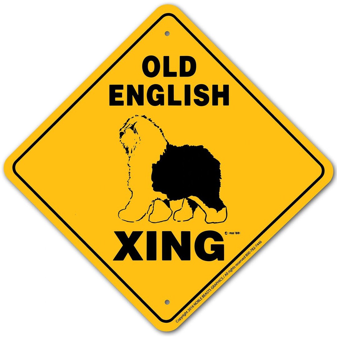 Old English Xing Sign Aluminum 12 in X 12 in #20506 - Etsy