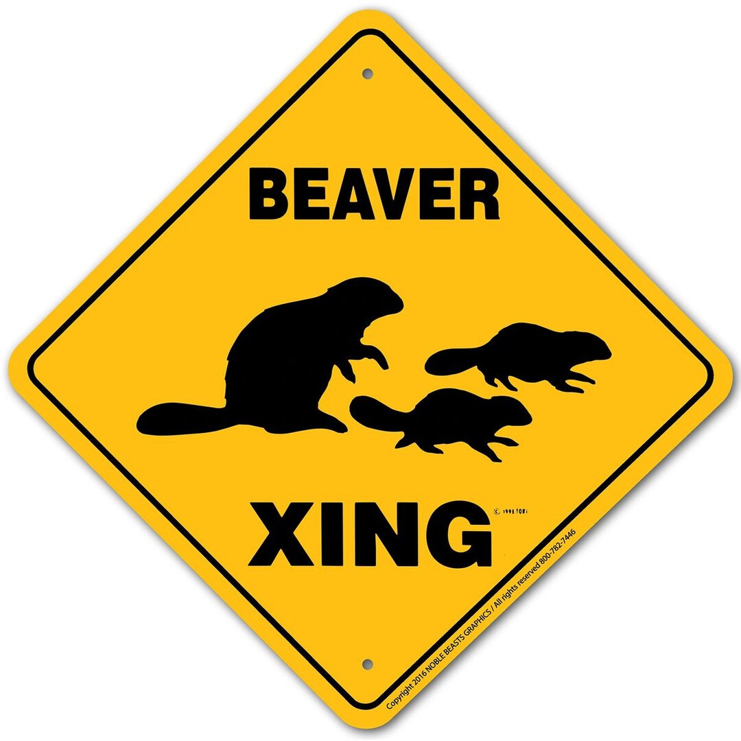 Beaver Xing Sign Aluminum 12 in X 12 in #20751 - Etsy