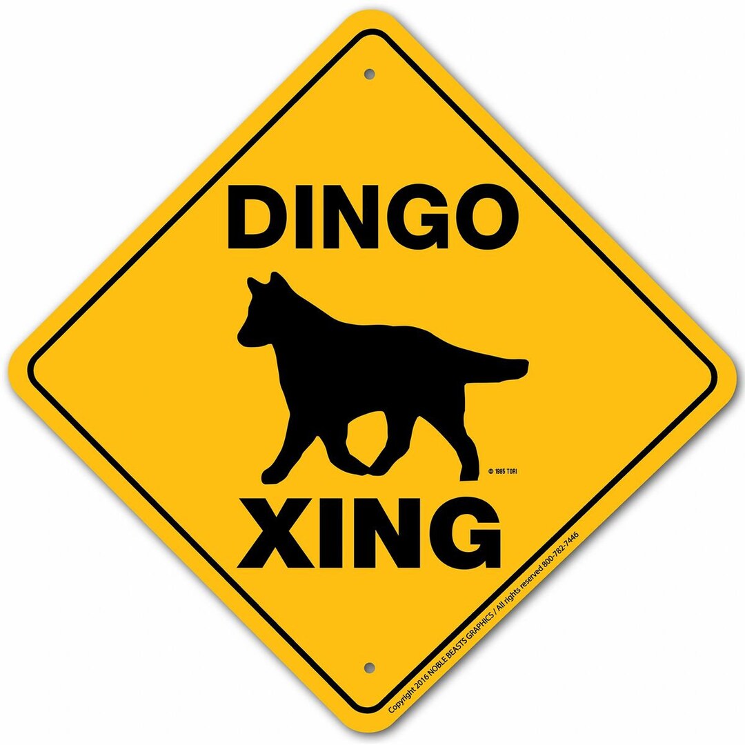 Dingo Xing Sign Aluminum 12 in X 12 in #20969 - Etsy