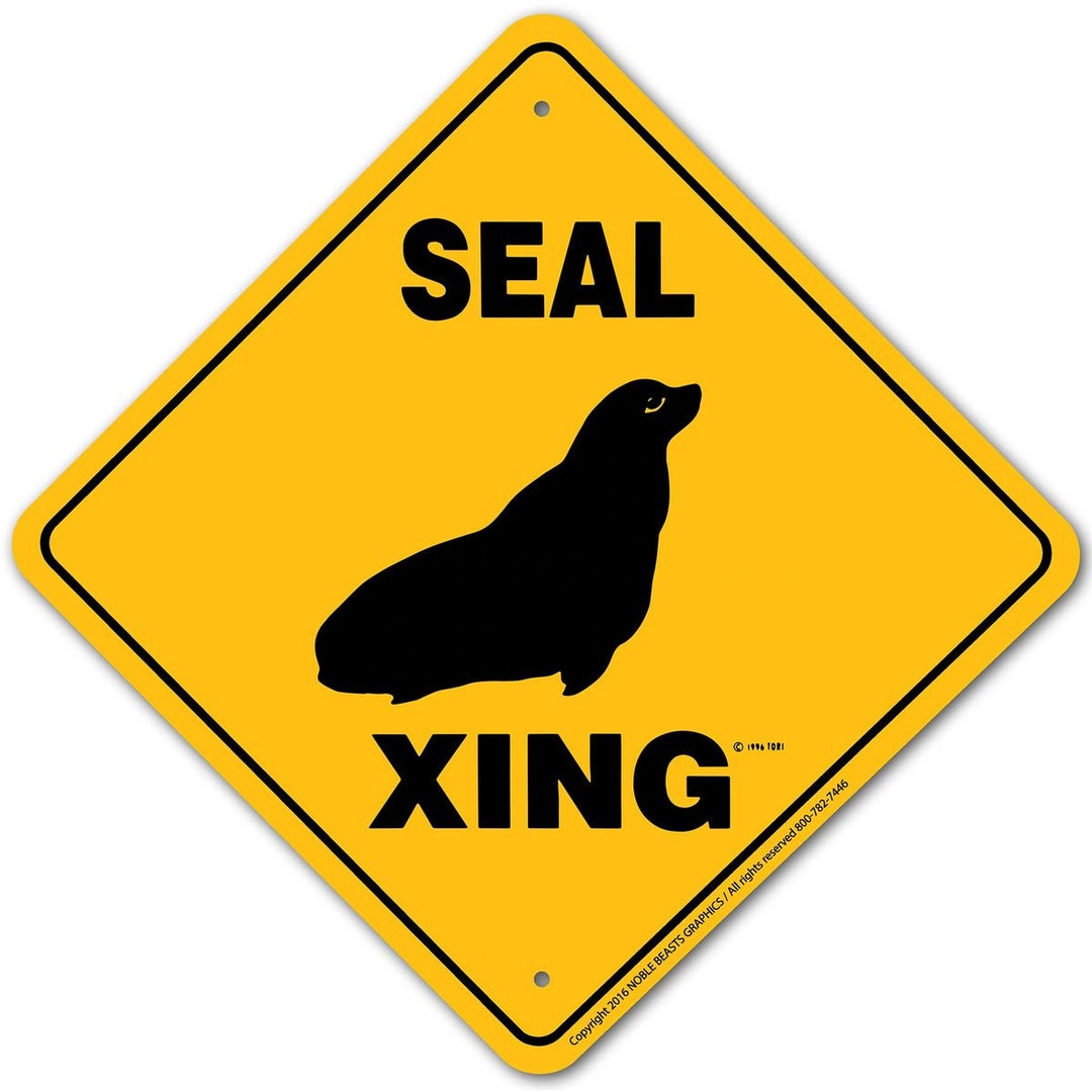 Seal Xing Sign Aluminum 12 in X 12 in #20846 - Etsy