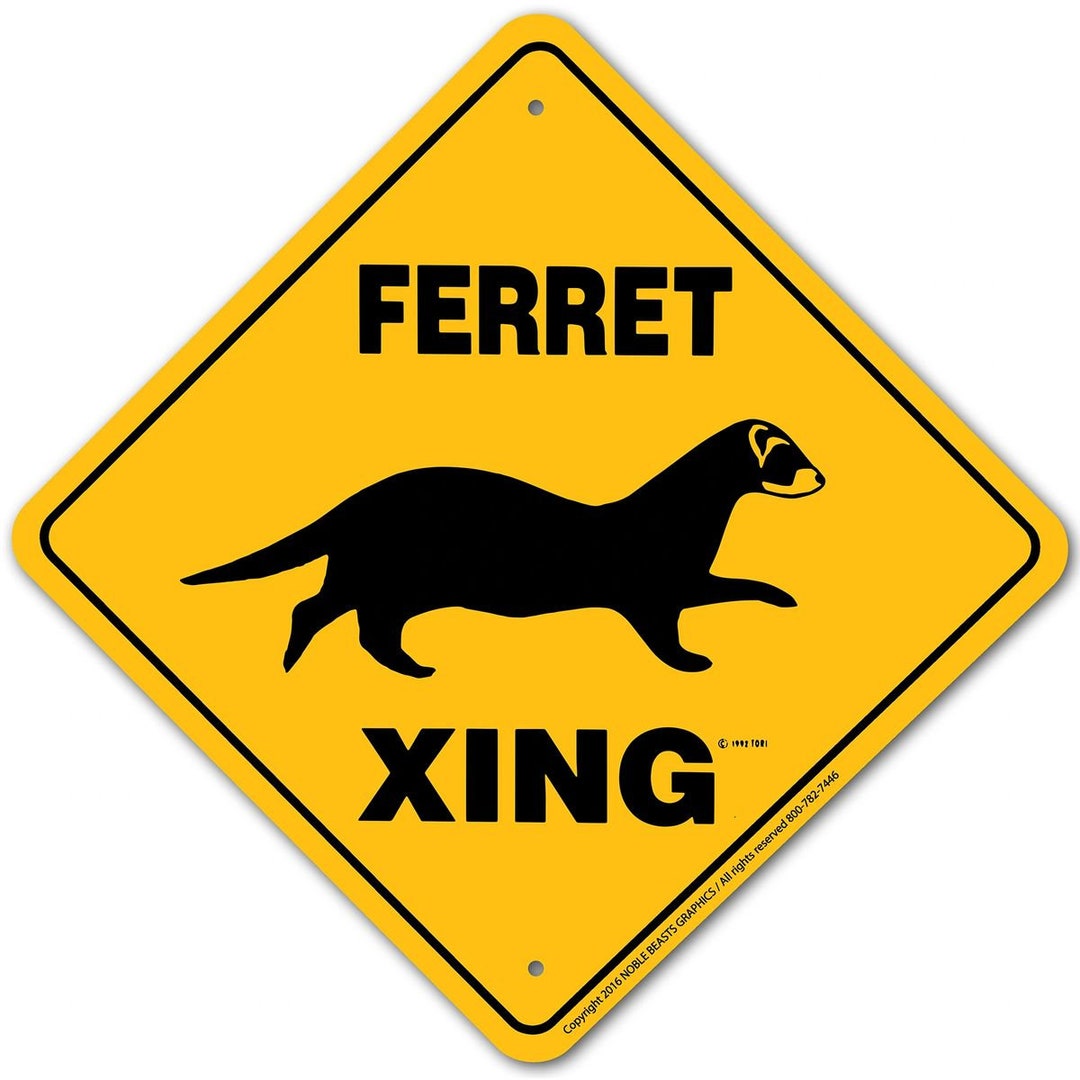 Ferret Xing Sign Aluminum 12 in X 12 in #20742 - Etsy