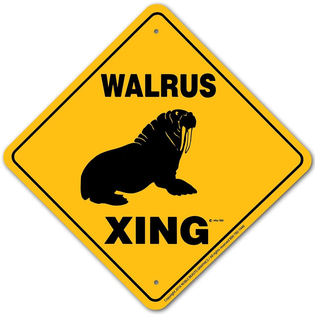 Walrus Xing Sign Aluminum 12 in X 12 in #20847 - Etsy