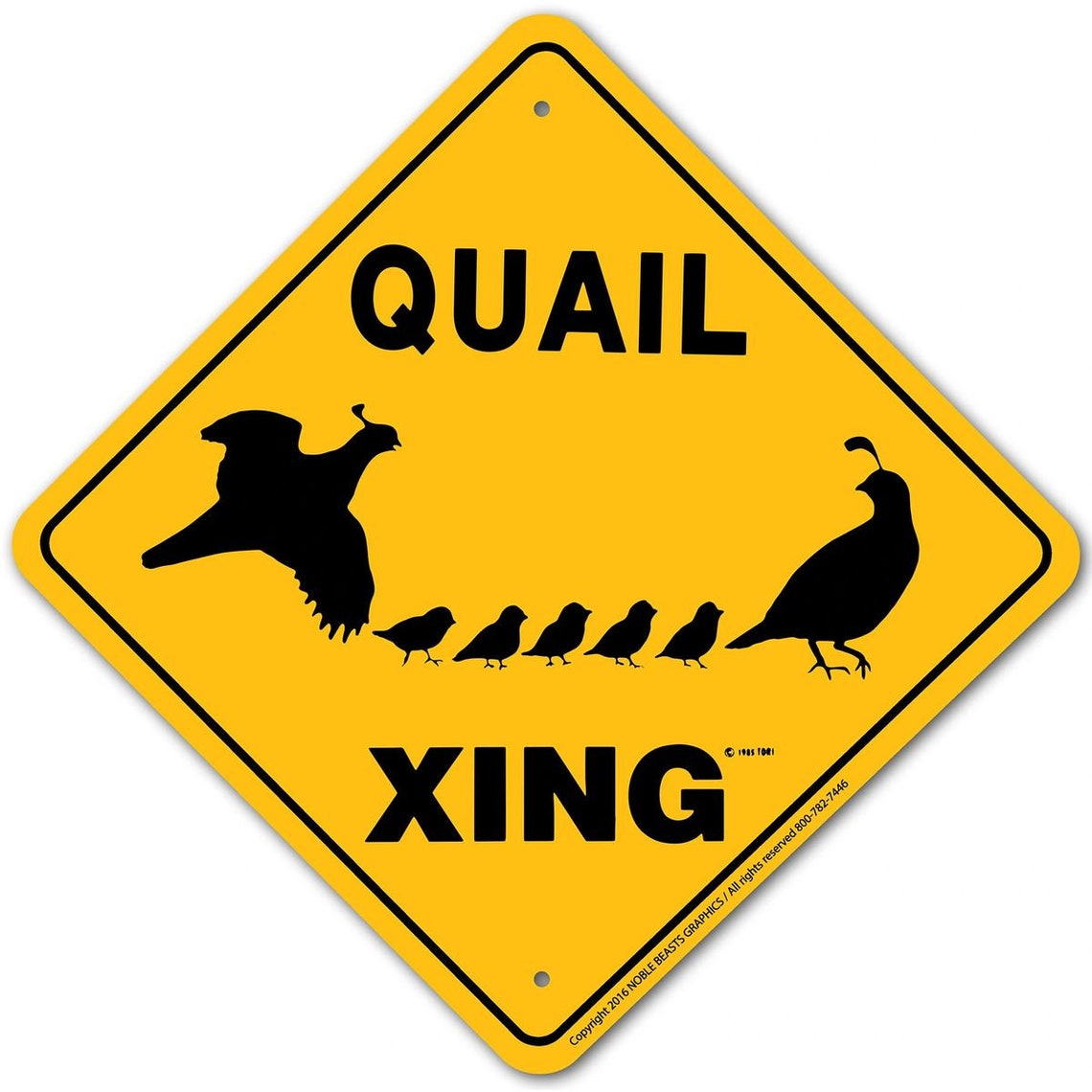 Quail Xing Sign Aluminum 12 in X 12 in 20394 - Etsy UK