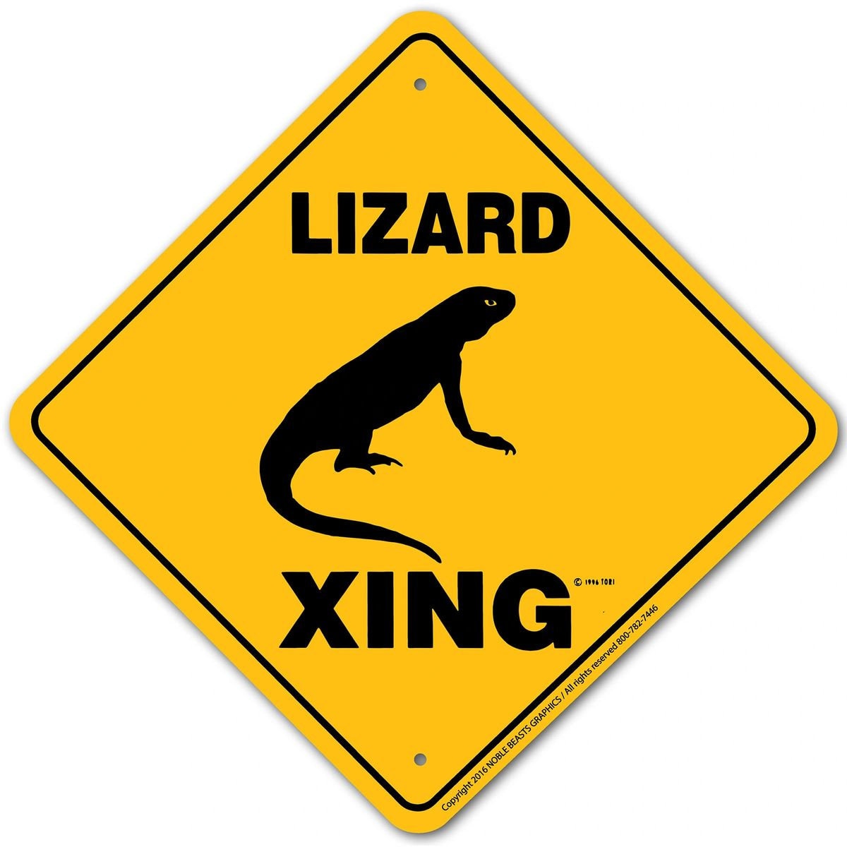Lizard Xing Sign Aluminum 12 in X 12 in 20857 - Etsy