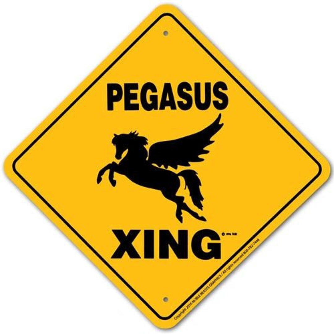 Pegasus Xing Sign Aluminum 12 in X 12 in 20906 - Etsy