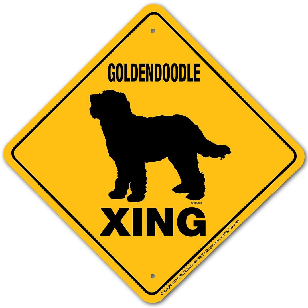 Goldendoodle Xing Sign Aluminum 12 in X 12 in #201011 - Etsy