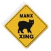 Manx Xing Sign Aluminum 12 in X 12 in 20696 - Etsy