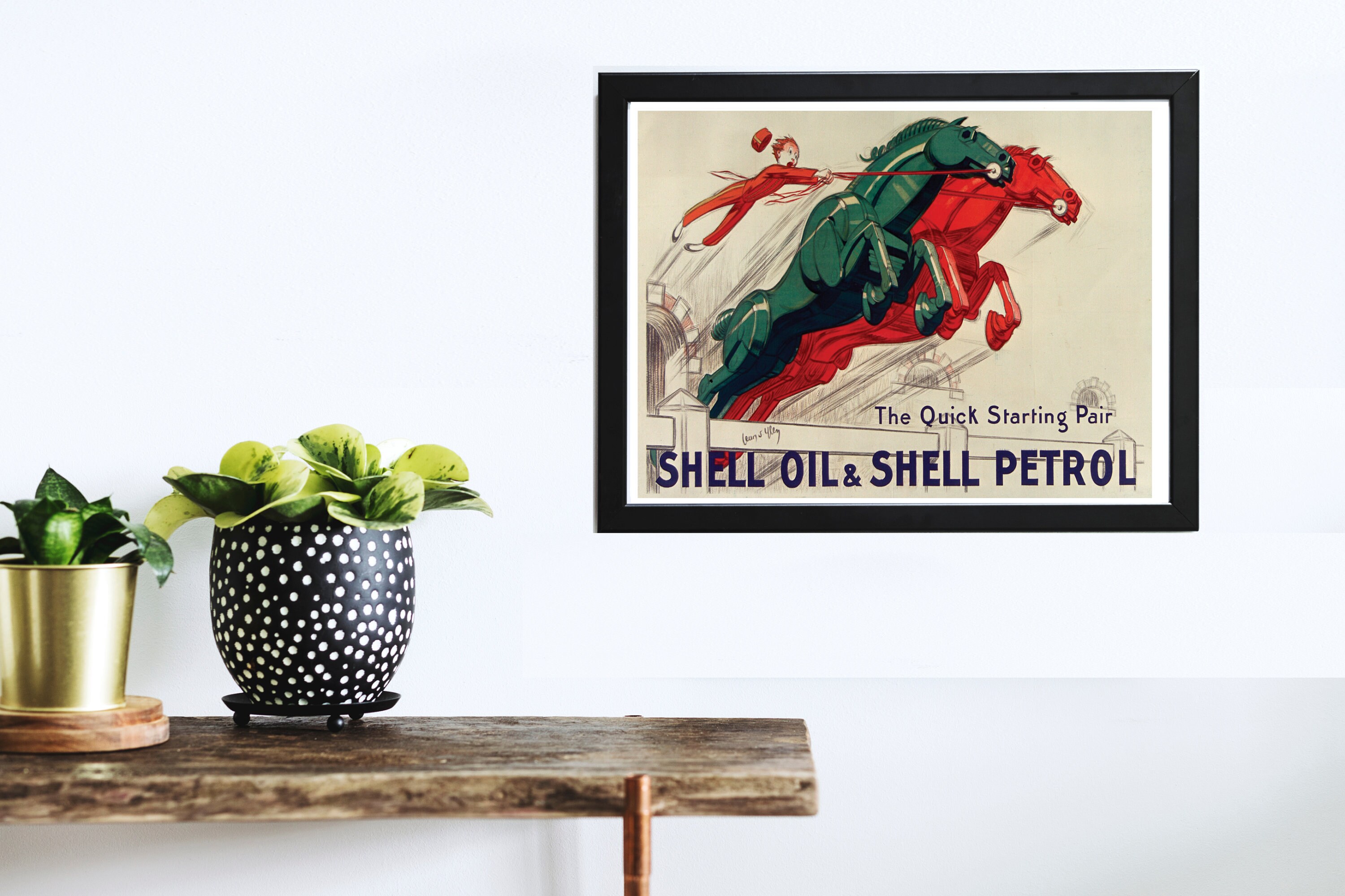 Vintage Advertise Poster Shell Öl Benzin Werbeplakat | Etsy