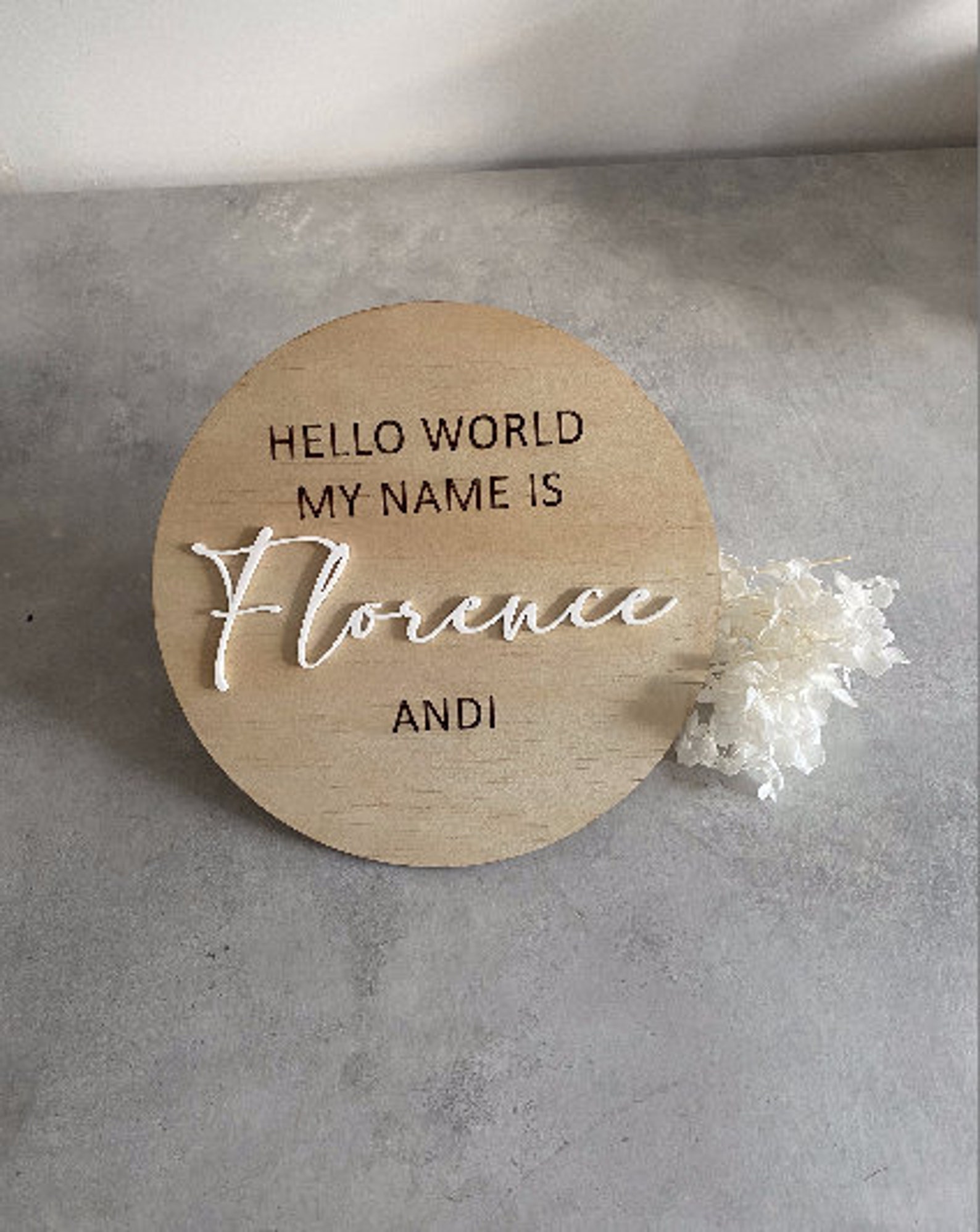 Birth Name Announcement - Etsy