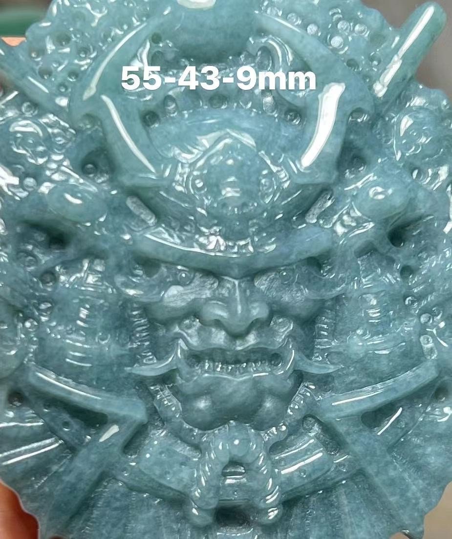Natural Type A Jadeite Masterpiece Japanese Samurai Pendant - Etsy