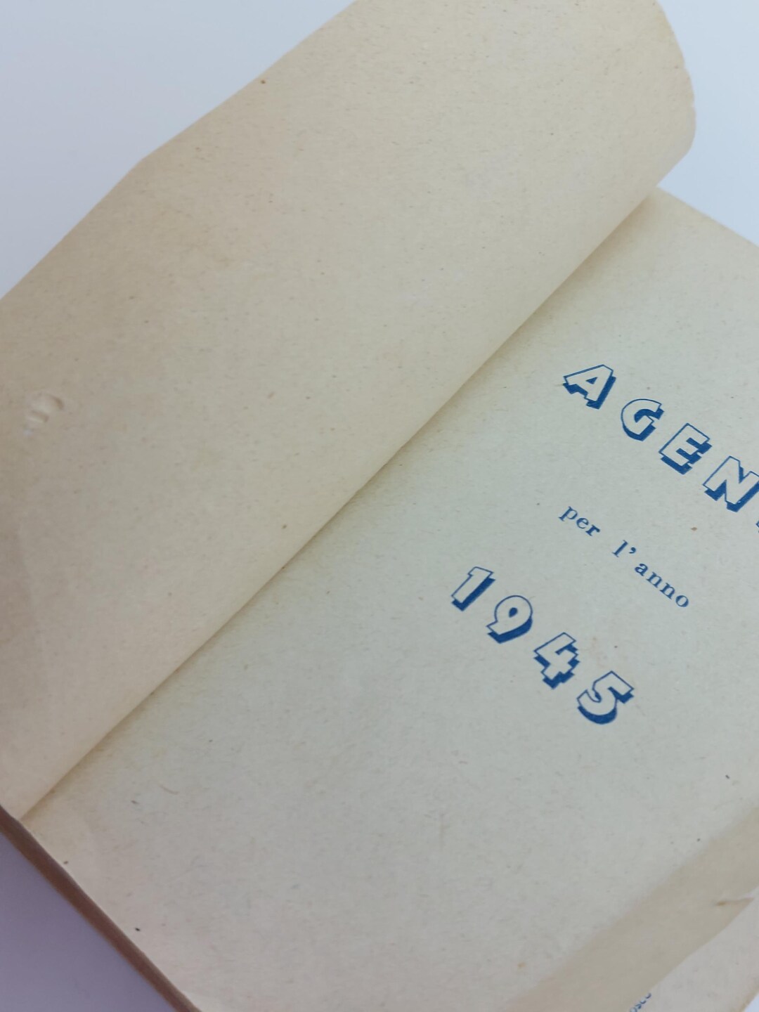 Vintage 1945 Handwritten Diary Agenda Missing Cover Witten in English ...