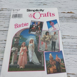 1994 Barbie Clothes Pattern, Simplicity Crafts Sewing Uncut Pattern ...