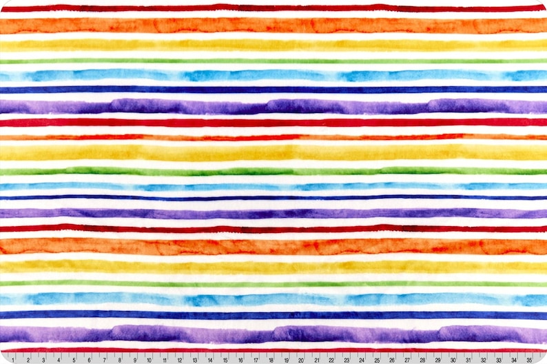 Shannon Fabrics Digital Cuddle Stripe Rainbow Minky Fabric - Etsy
