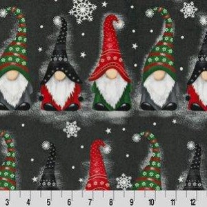 Shannon Fabrics Digital Cuddle Gnomes Ash Minky Fabric - Etsy