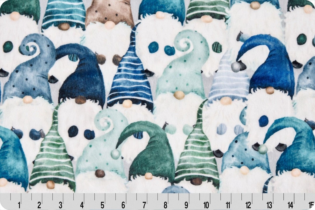 Shannon Fabrics Digital Cuddle Gnome One Like You Juniper Minky Fabric ...